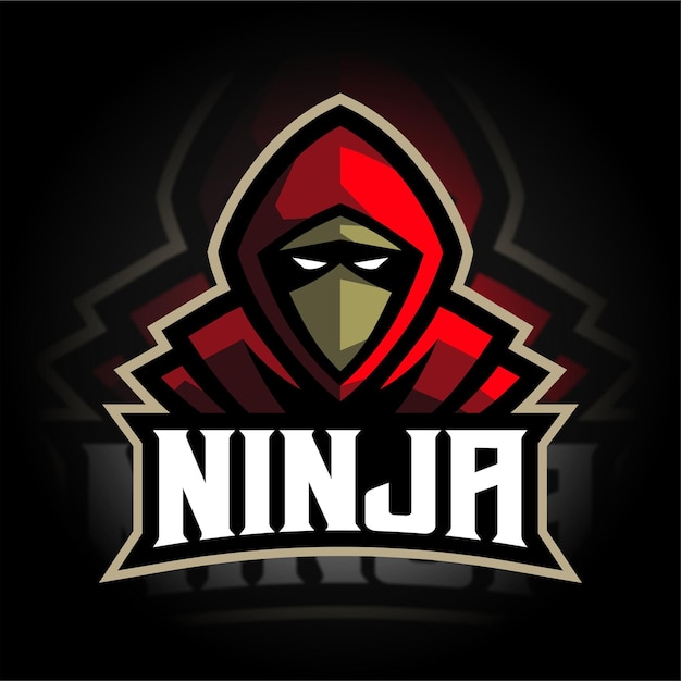 Striking Ninja Mascot Emblem with Fierce Warrior Silhouette | Jiffy Designs