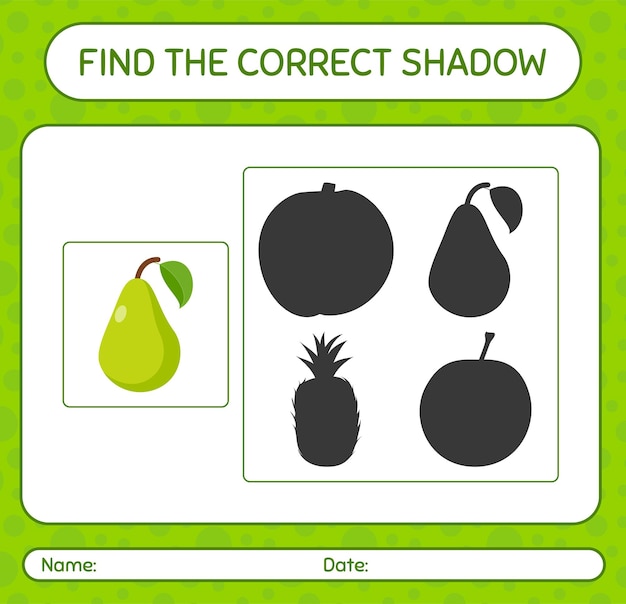 Matching Fruit Silhouettes to Their Shadows | Jiffy Designs