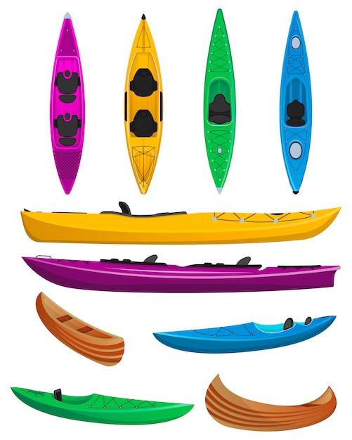 Vibrant Collection of Kayaks and Canoes in Diverse Colors | Jiffy Designs