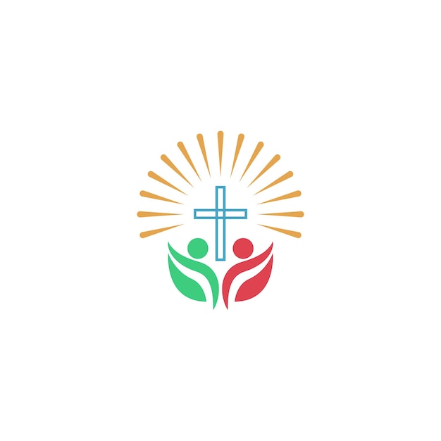 Vibrant Christian Symbol with Rays of Hope and Unity | Jiffy Designs