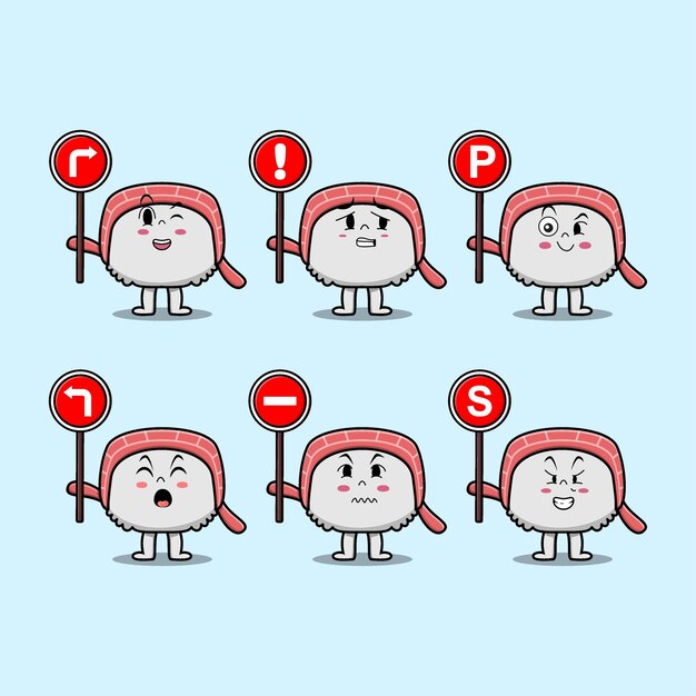 Charming Collection of Traffic Sign Emoji Characters | Jiffy Designs