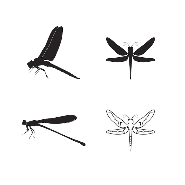Captivating Dragonfly Silhouettes: A Versatile Graphic Collection ...