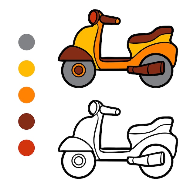 Vibrant Scooter Silhouettes and Color Palette | Jiffy Designs