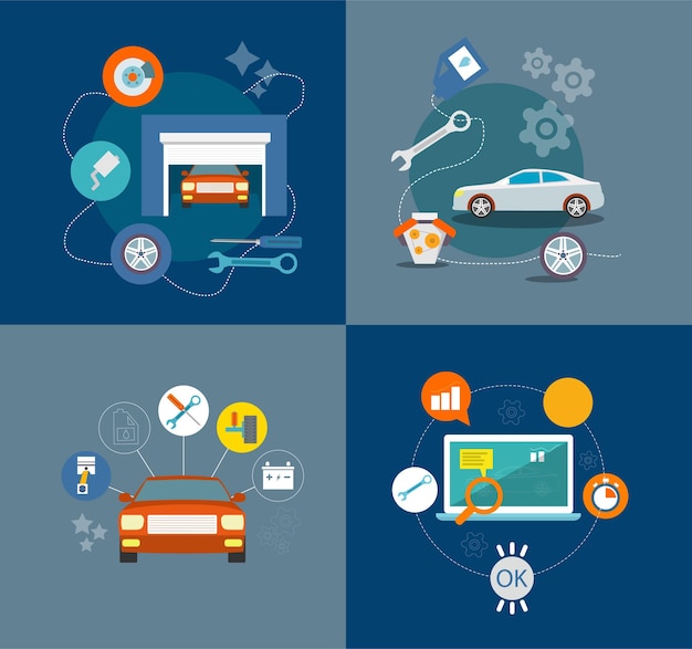 Vibrant Automotive Icons: Symbolizing Modern Mobility and Technology ...