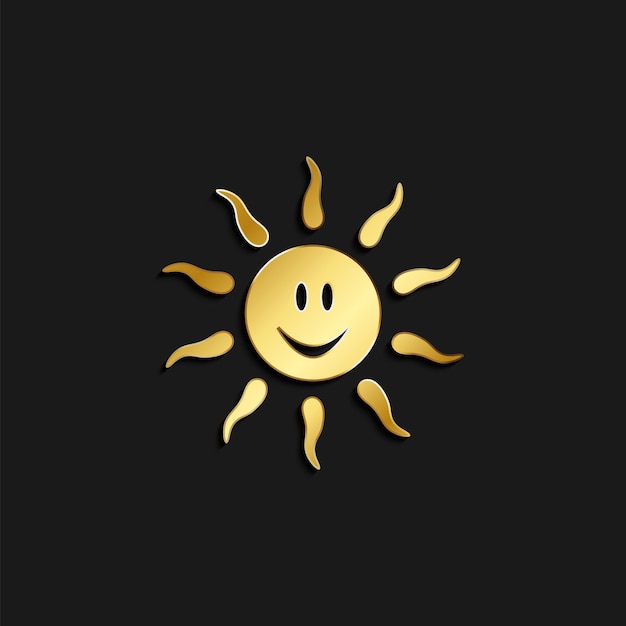 Radiant Golden Sun Emblem on Dark Background | Jiffy Designs