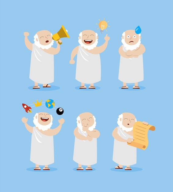 Cheerful Greek Gods Celebrating with Symbols and Instruments | Jiffy ...
