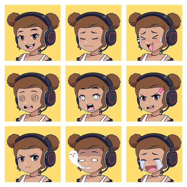 Vibrant Collection of Emotive Cartoon Character Expressions | Jiffy Designs