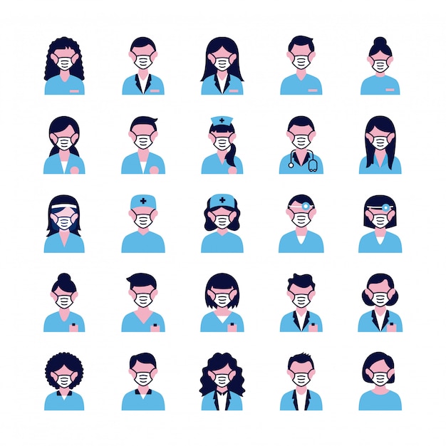 Diverse Collection of Professional Avatar Icons for Business and ...