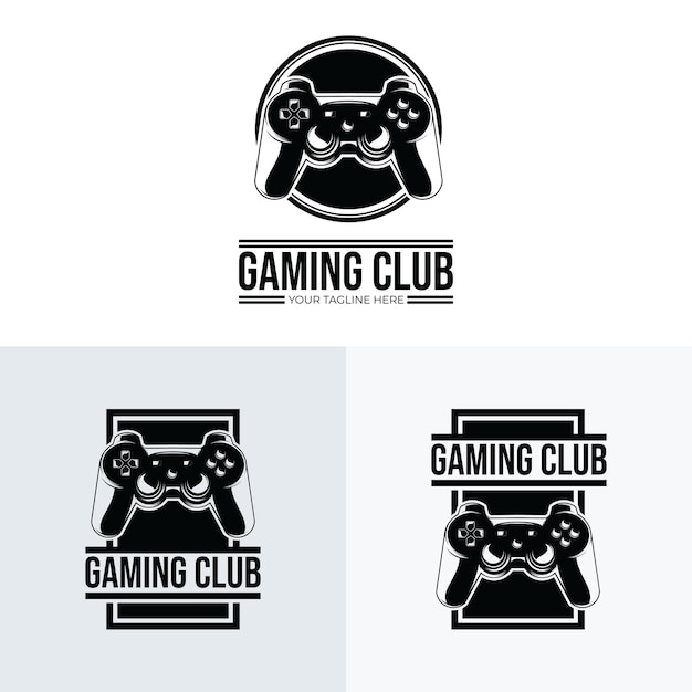 Iconic Gaming Club Logo with Retro Controller Silhouette | Jiffy Designs