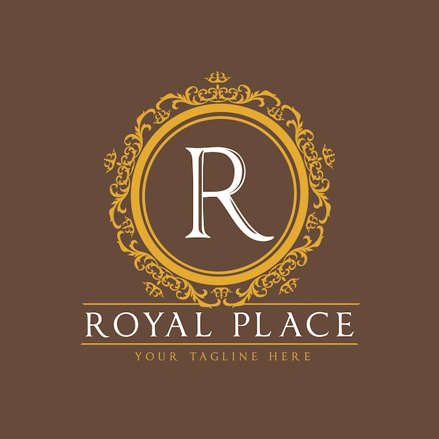 Elegant Ornamental Monogram Crest for Royal Place | Jiffy Designs