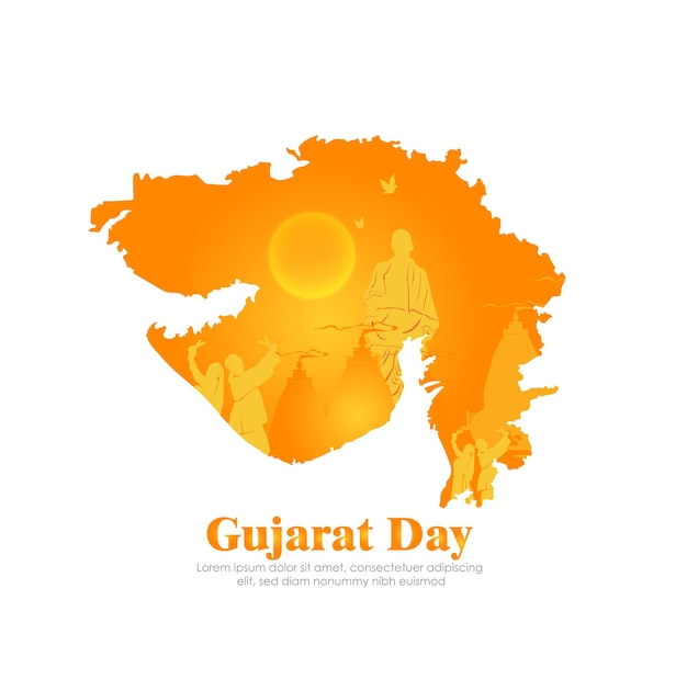 Vibrant Silhouette Celebrating the Spirit of Gujarat | Jiffy Designs