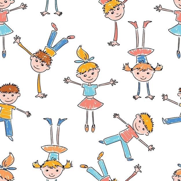 Playful Collection of Vibrant Cartoon Characters in Diverse Poses ...