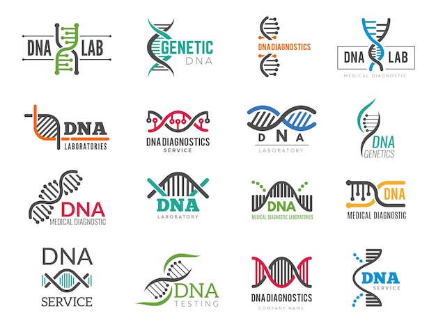 Diverse Collection of DNA and Genetics-Themed Logos and Symbols | Jiffy ...