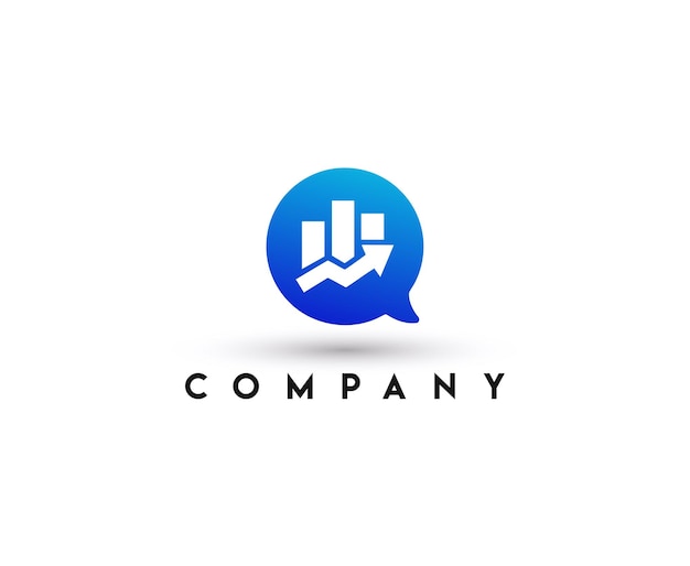 Dynamic Data Visualization Logo in Vibrant Blue Gradient | Jiffy Designs