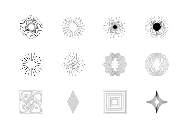 Minimalist Radiant Geometric Shapes and Patterns | Jiffy Designs