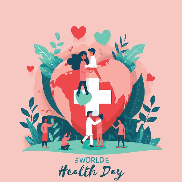 Vibrant Global Health Celebration with Loving Embraces | Jiffy Designs