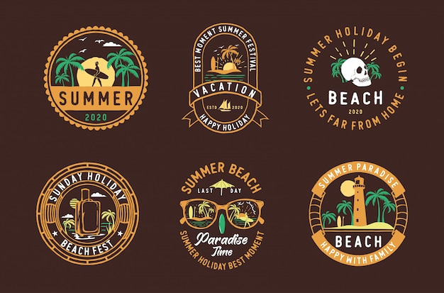 Vibrant Summer Beach Badges and Logos Collection | Jiffy Designs