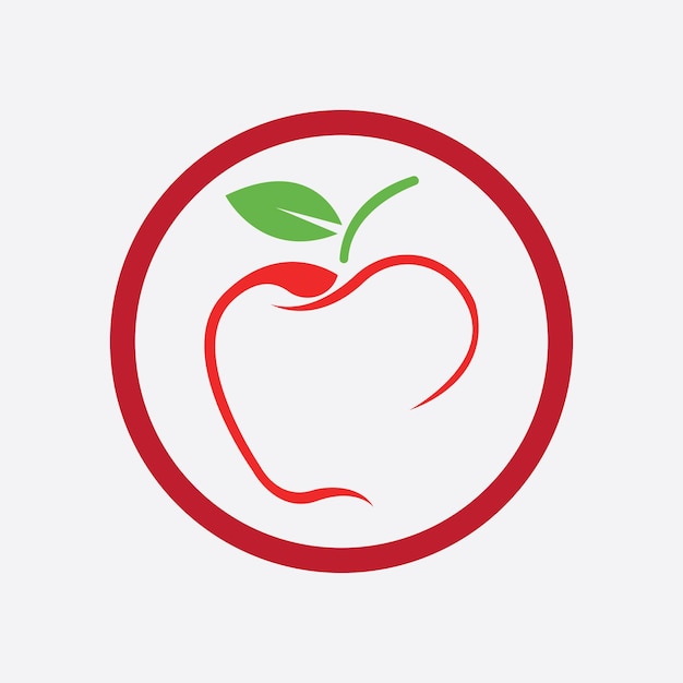 Vibrant Apple Emblem with Leaf Accents | Jiffy Designs