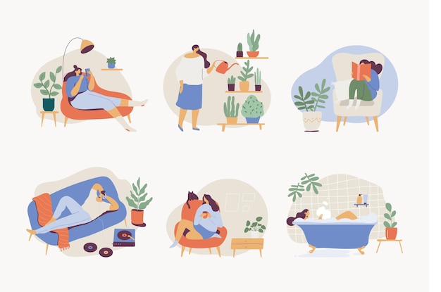 Cozy Moments: Intimate Scenes of Everyday Life in Soft Pastel Tones ...