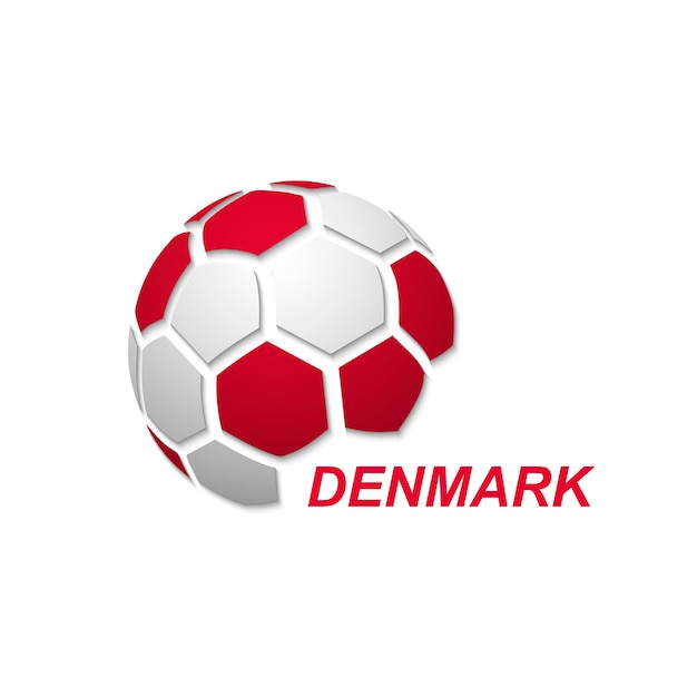 Vibrant Danish Soccer Ball with National Emblem | Jiffy Designs