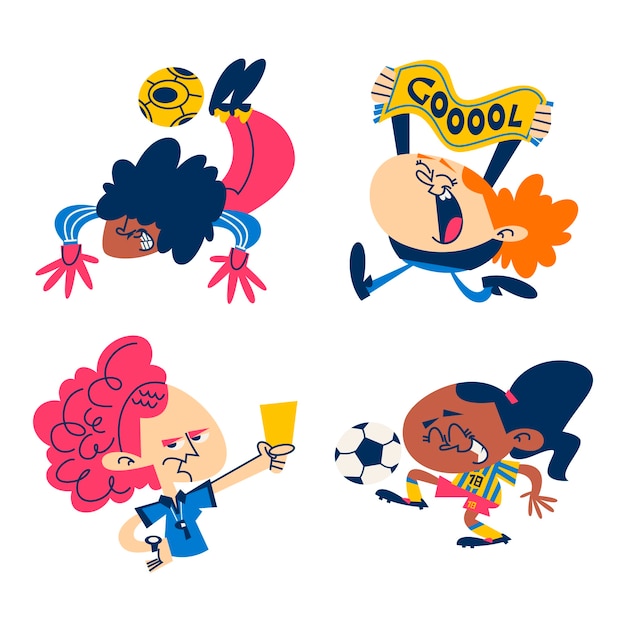 Vibrant Collection of Playful and Expressive Illustrated Characters ...
