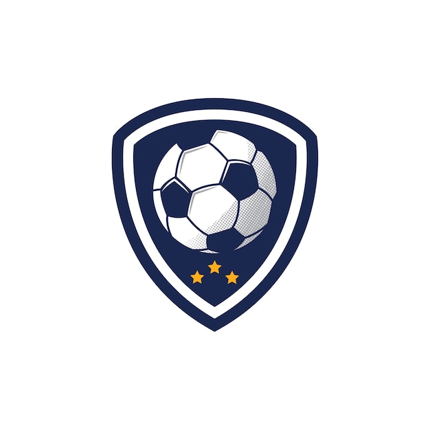 Soccer Ball Shield Emblem with Stars Graphic Design | Jiffy Designs