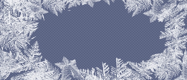 Captivating Frost Crystals Frame Transparent Background | Jiffy Designs