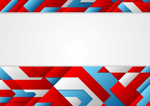 Vibrant Geometric Shapes in Red, White, and Blue | Jiffy Designs