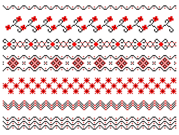 Vibrant Pixel Art Borders and Patterns | Jiffy Designs