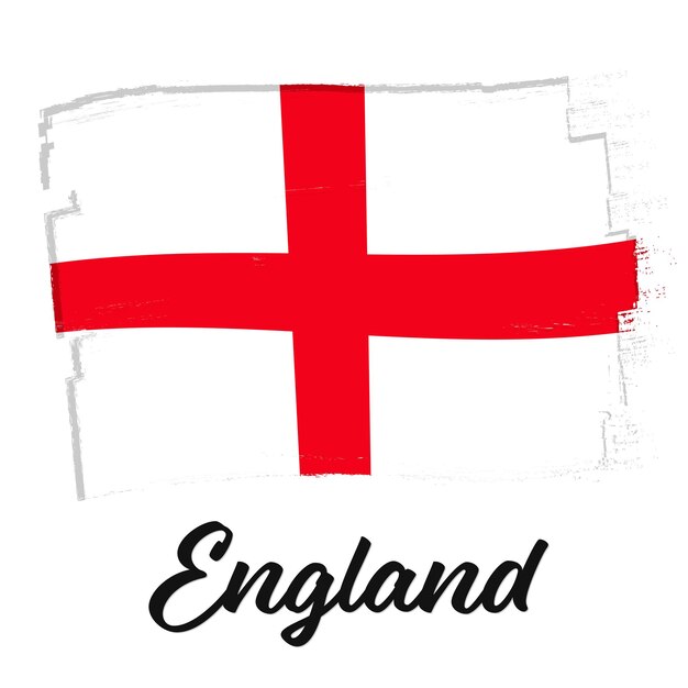 Flag of England banner with grunge brush | Jiffy Designs