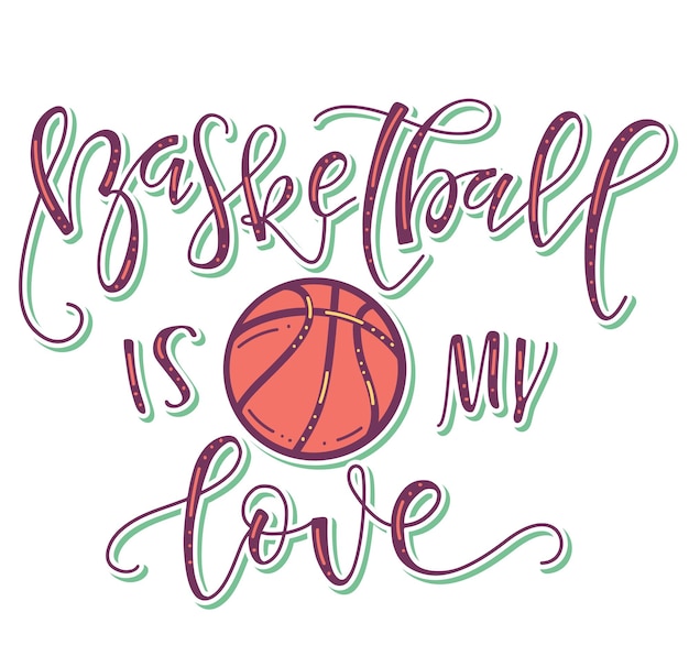 Vibrant Basketball Lettering Captures the Passion of the Game | Jiffy ...