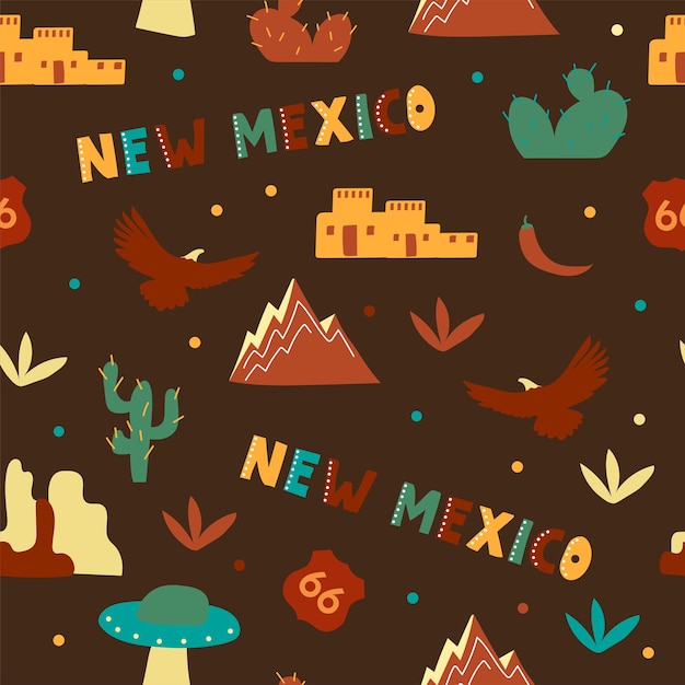Vibrant Symbols of the Southwest: A Captivating New Mexico Pattern ...