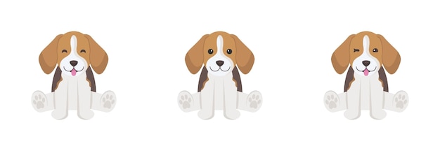 Trio of Playful Beagle Puppies with Endearing Expressions | Jiffy Designs