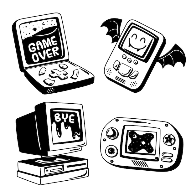 Retro Gaming Icons: A Nostalgic Collection of Console Designs | Jiffy ...