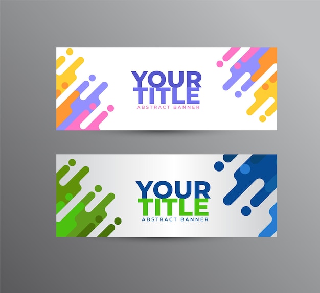 Vibrant Abstract Banner Collection with Playful Shapes | Jiffy Designs