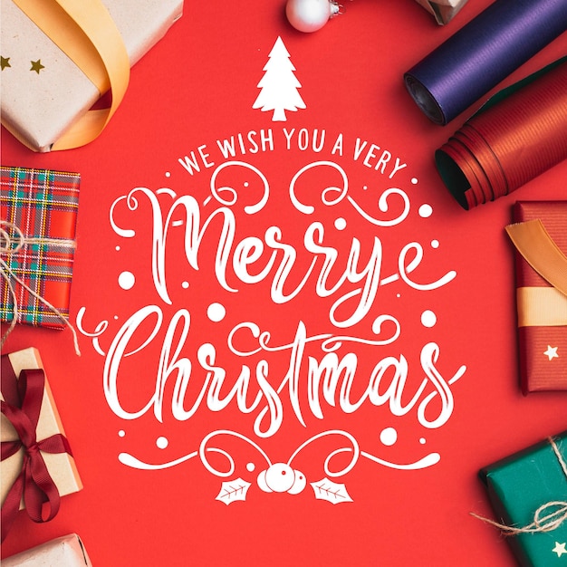 Festive Greetings: A Merry Christmas Wish Surrounded by Holiday Cheer ...