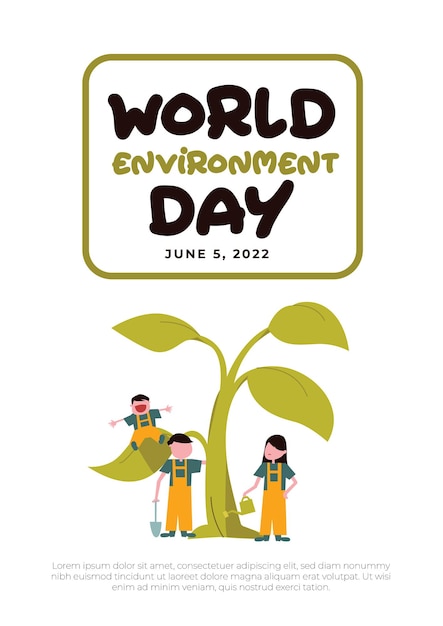 World Environment Day 2022 Illustration with Green Plant Figures ...