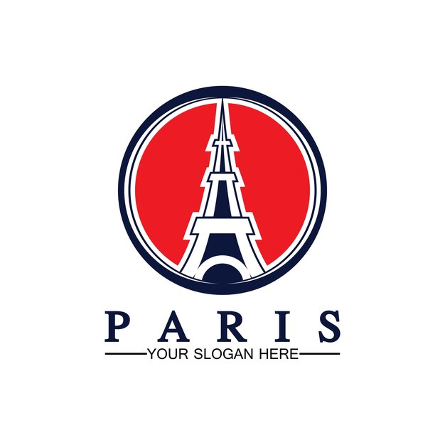 Iconic Eiffel Tower Silhouette in Vibrant Paris Emblem | Jiffy Designs