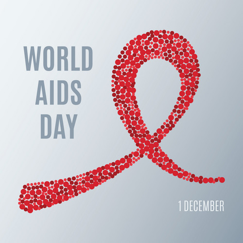 World Aids Day Awareness Poster. Symbol Of Acquired Immune Deficiency ...