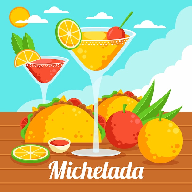 Vibrant Michelada Cocktails and Tropical Fruits | Jiffy Designs