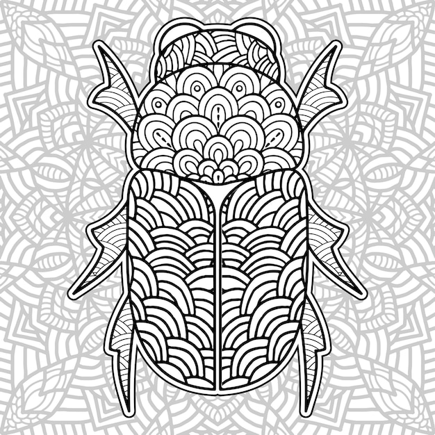 Intricate Insect Illustration with Ornamental Patterns | Jiffy Designs