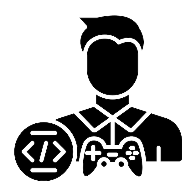 Versatile Gamer Icon Showcasing Digital Hobbies | Jiffy Designs