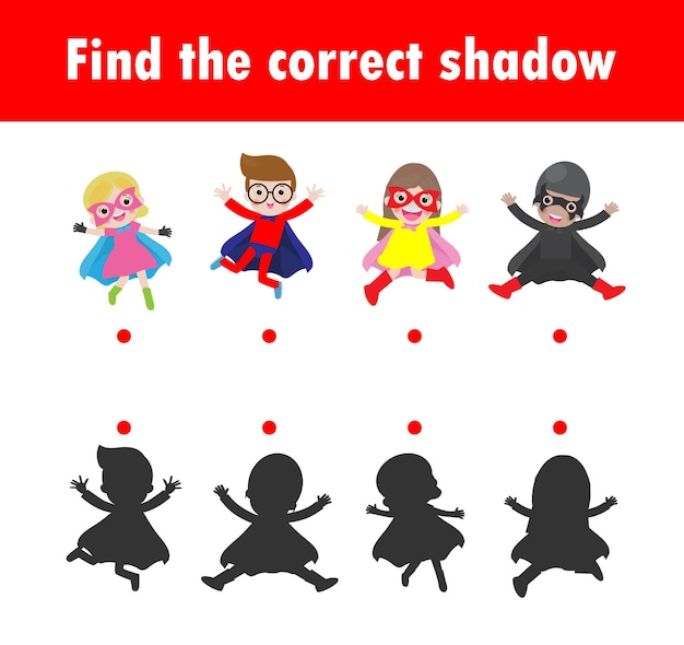 Colorful Superhero Characters and Their Shadows | Jiffy Designs