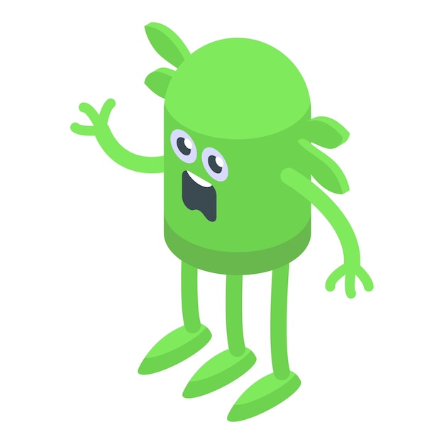 Cheerful Green Cartoon Character Waving Friendly Greeting | Jiffy Designs