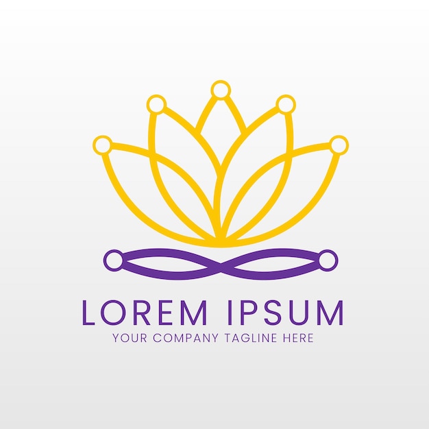 Elegant Lotus Emblem with Refined Calligraphy Text | Jiffy Designs