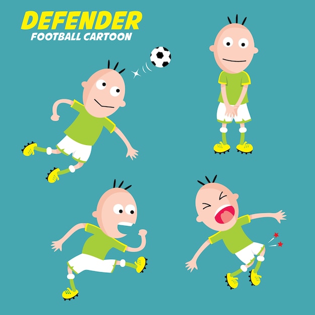 Playful Football Cartoon Characters in Action | Jiffy Designs