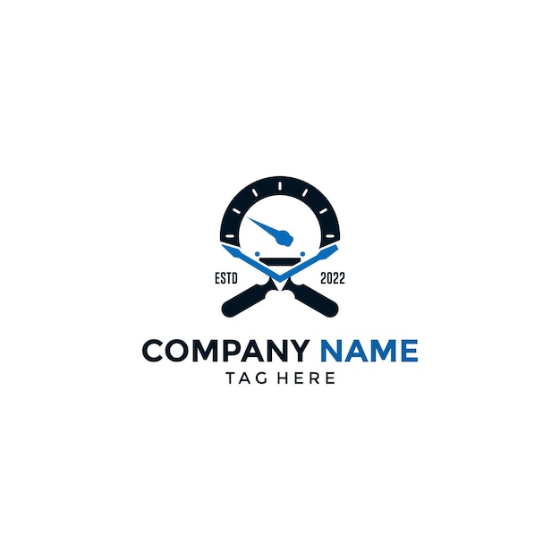 Sleek Automotive Speedometer Logo with Monogram Design | Jiffy Designs