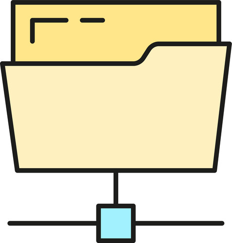 Folder Online Database Cloud Computer Technology Icon, Remote Data ...
