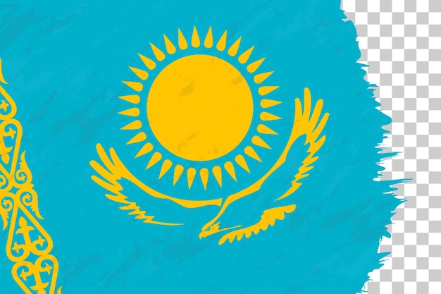 Vibrant Kazakh Sun Symbol on Turquoise Background | Jiffy Designs