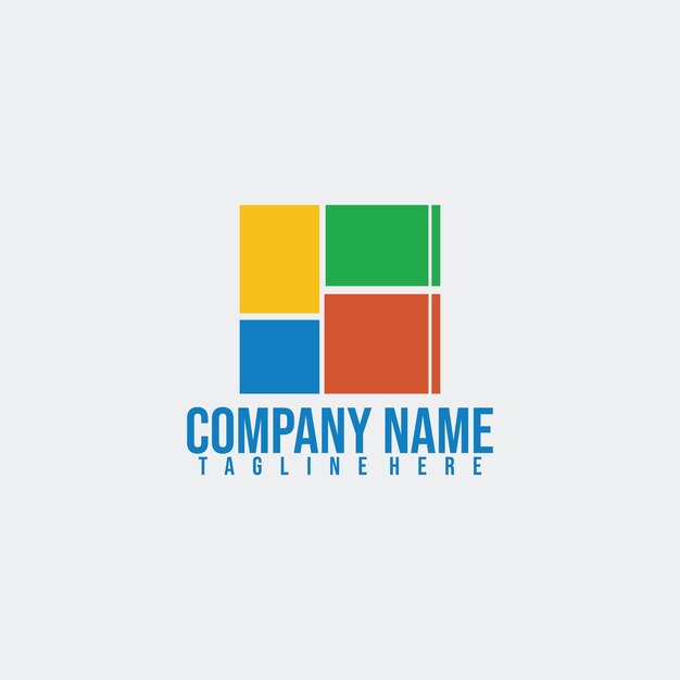 Vibrant Geometric Squares Logo with Company Name | Jiffy Designs